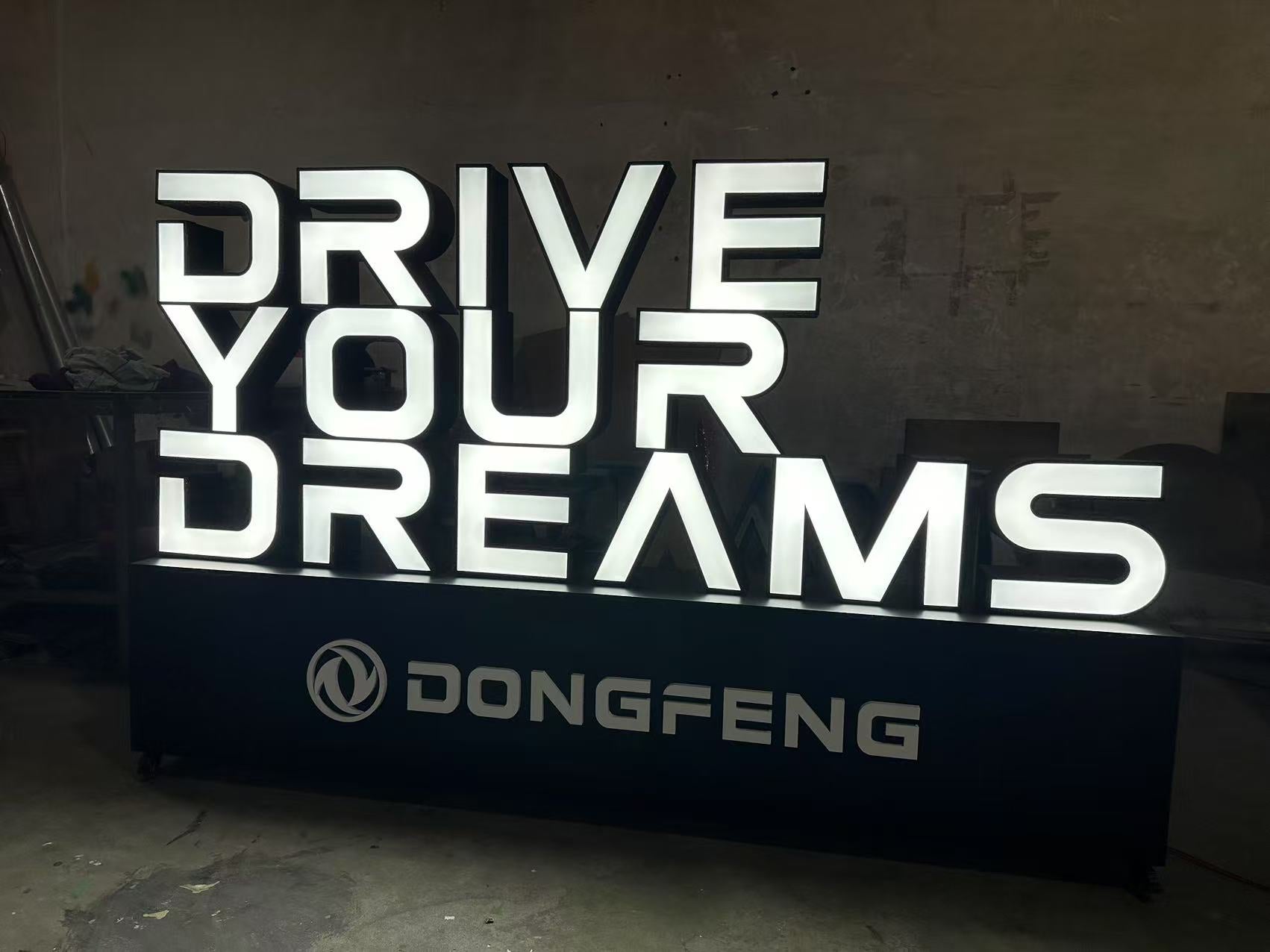 DongFeng – 3D Front-Lit LED Self-Standing Signage for Roadshows in Sin