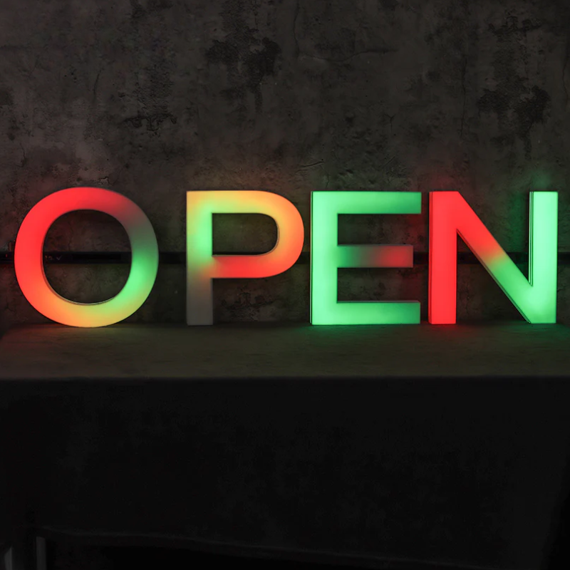 Full Color Style LED Track Channel Letters Sign with Easy and Quick In