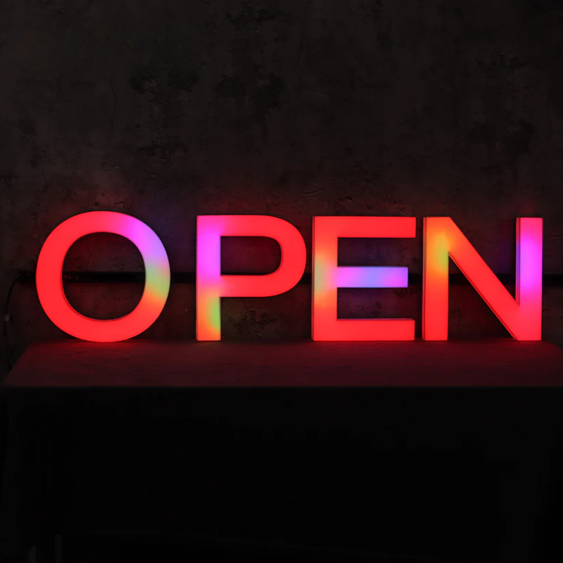 Full Color Style LED Track Channel Letters Sign with Easy and Quick In